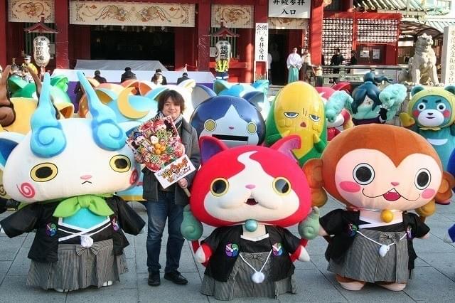 「妖怪ウォッチ」ハリウッド進出にプロデューサー＆ジバニャンが意欲！妖怪19匹が参拝 : ニュース - アニメハック